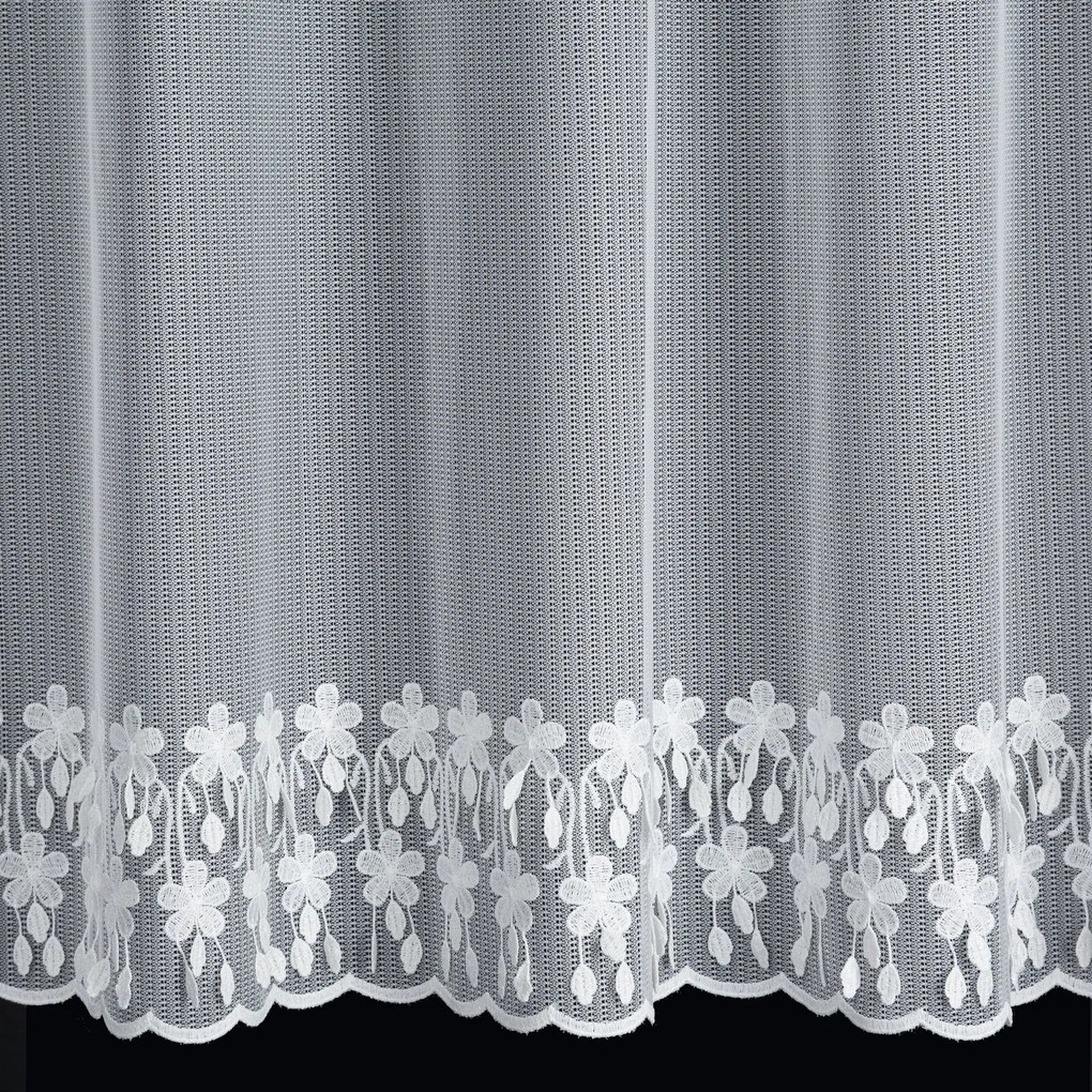 ZÁCLONA NA KROUŽCÍCH SADIE 300X150 CM BÍLÁ