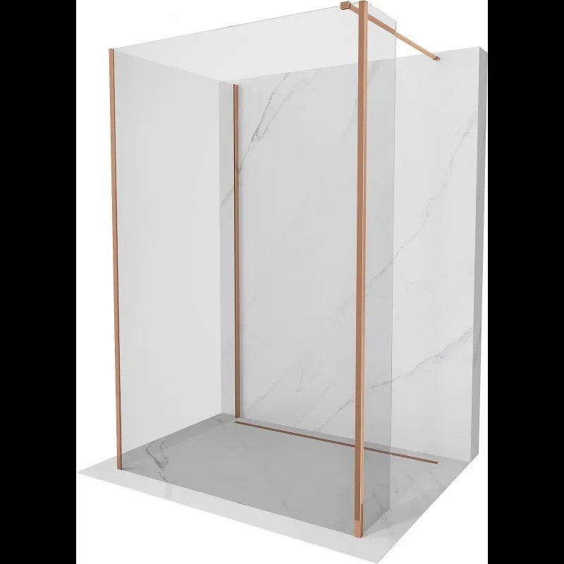 Mexen Kioto parní zástěna Walk-in 120 x 100 x 30 cm, transparentní, růžové zlato - 800-120-100-221-60-00-030