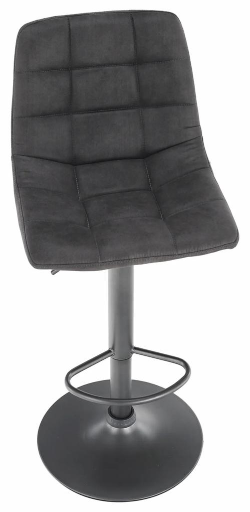 Kondela Barová židle, šedá / černá, LAHELA