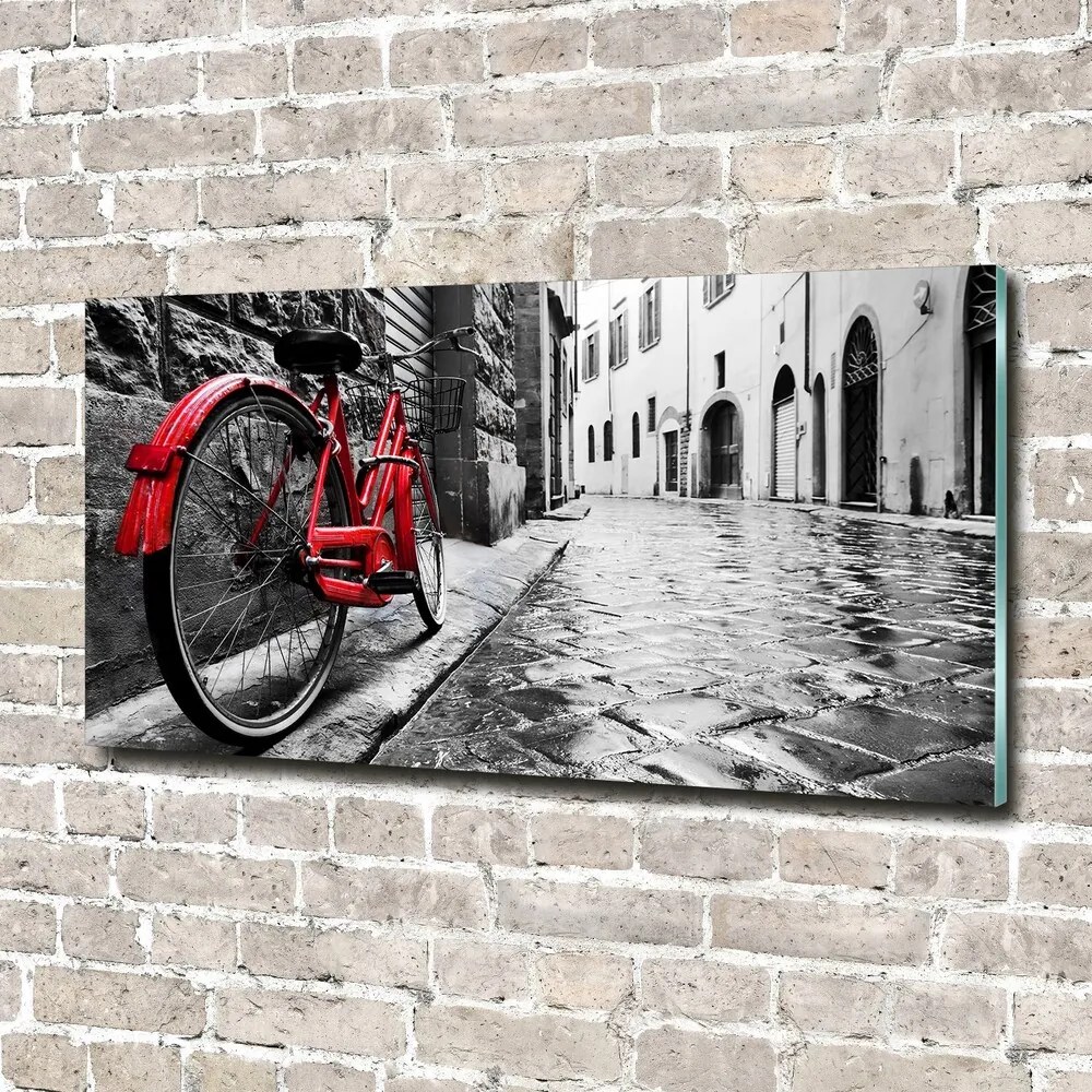 Wallmuralia Foto obraz skleněný horizontální Červené kolo 140x70 cm