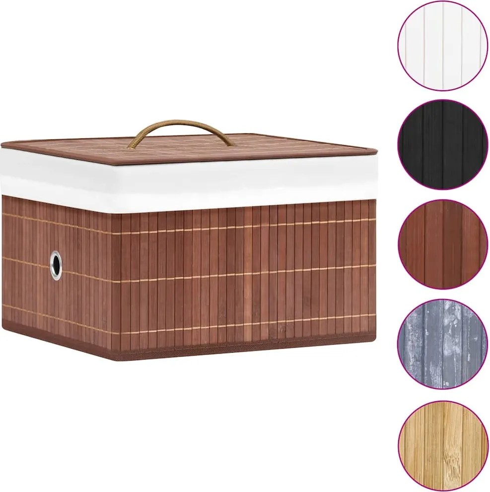 Bambusové úložné boxy 4 ks hnědé 320768