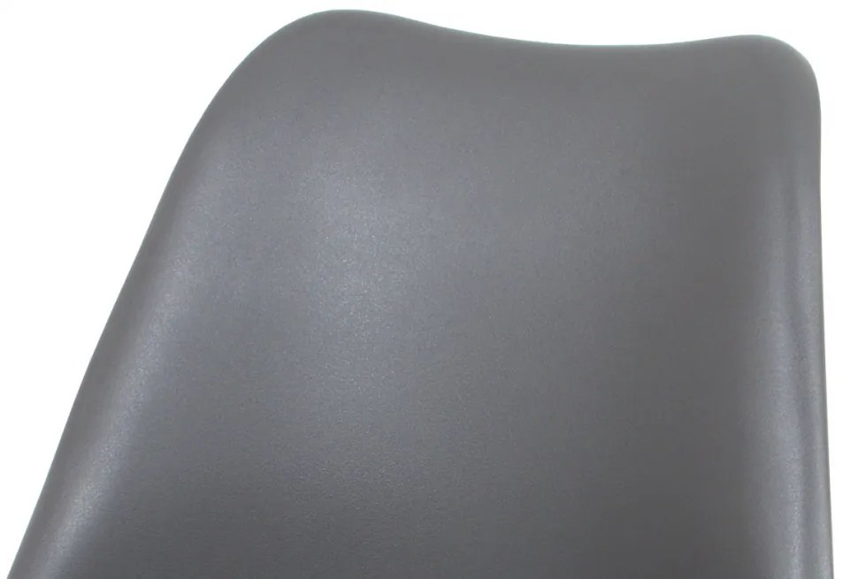Jídelní židle Autronic CT-752 GREY – plast / PU kůže / masiv buk