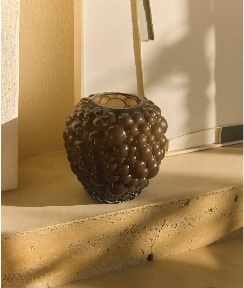 Hnědá skleněná váza (výška 30 cm) Mure – Kave Home