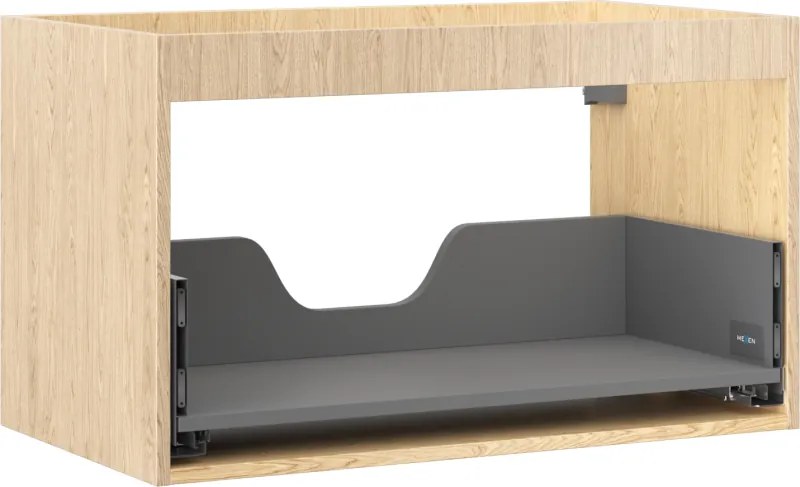 Mexen Box-A, závěsná skříňka 80 cm, 1 zásuvka, dub, 91AX0-0800-470-1-81