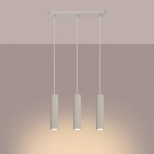 Závěsné svítidlo SOLLUX KARBON 3L krémová GU10 3x10W bez žárovek SL.1594