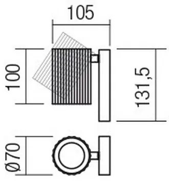 Redo 01-2549 - Nástěnné bodové svítidlo DELPHI 1xGU10/7W/230V černá