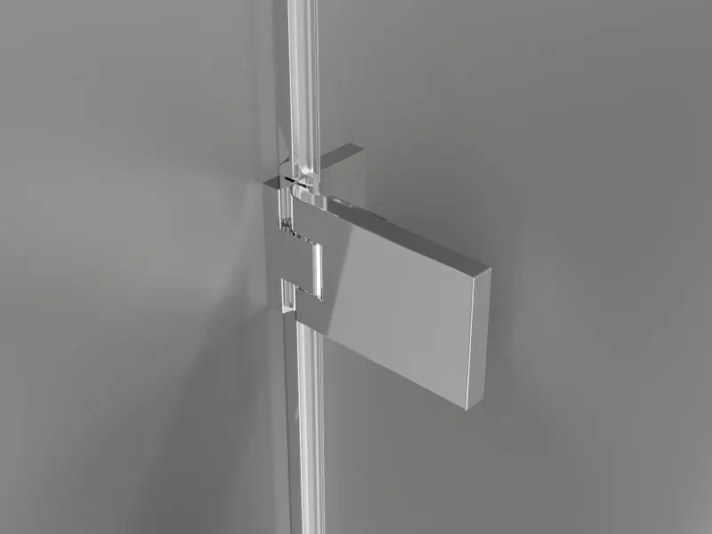 Mexen Lunar-F L, sprchový kout pravý 90 x 80 cm, 8mm čiré sklo, chromový profil, 836L-090-080-01-00-P