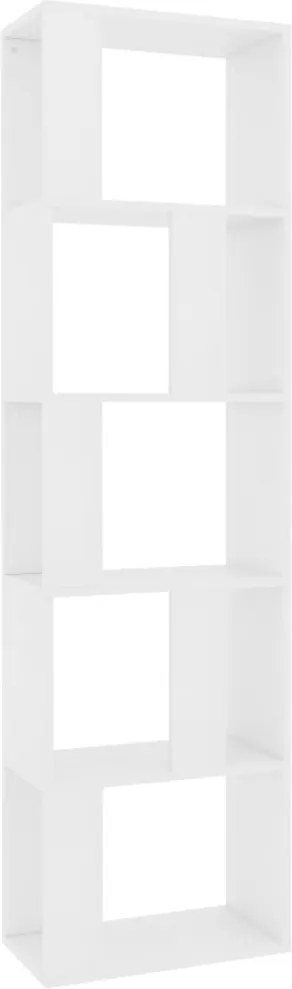Knihovna/zástěna do pokoje - bílá | 45x24x159 cm