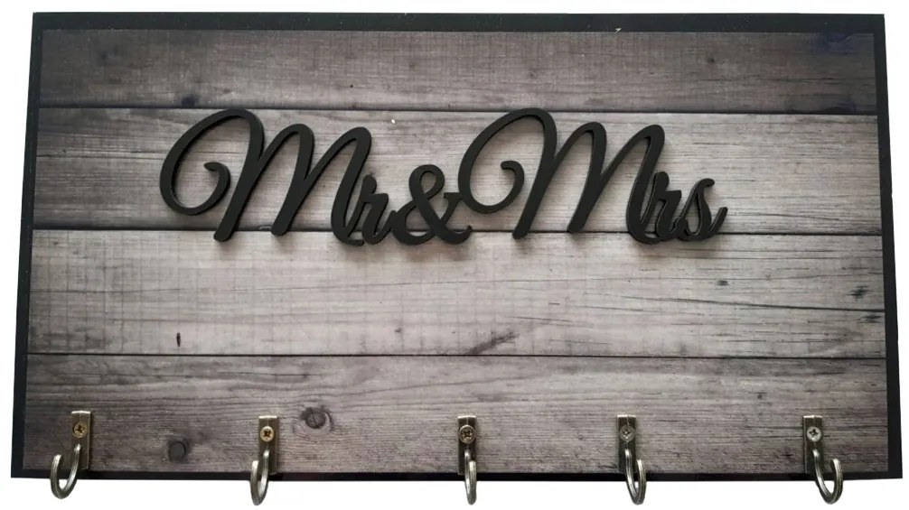 Věšák na klíče "Mr & Mrs" čislo: 3