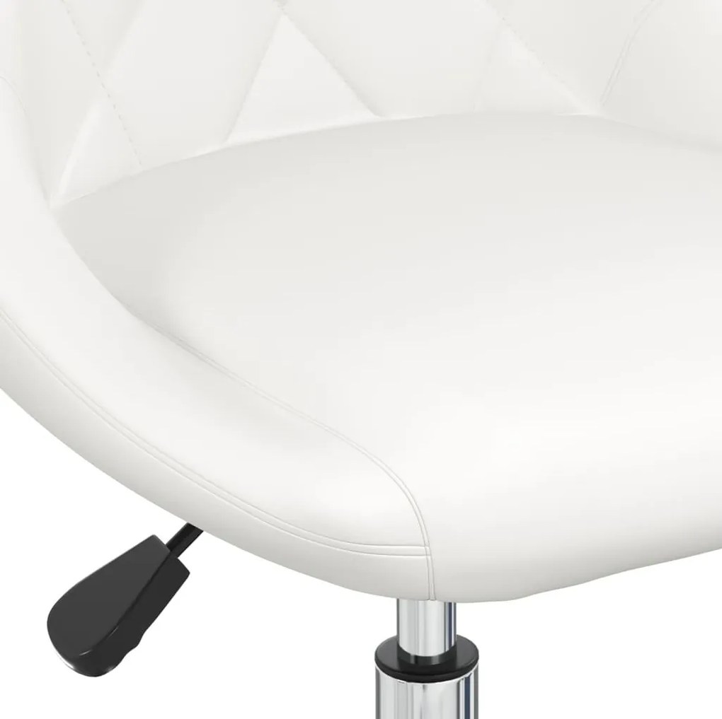 vidaXL Otočné jídelní židle 2 ks umělá kůže [335199] Barva: Bílá