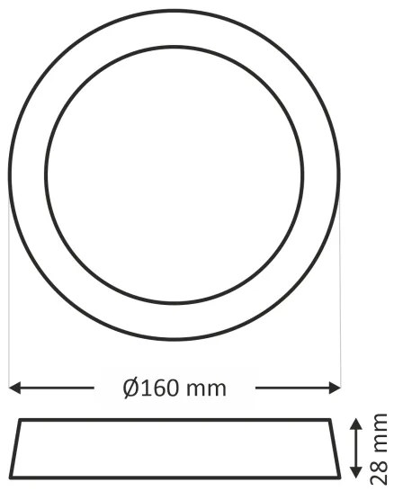 LED Stropní svítidlo LED/12W/230V 4200K pr. 16 cm bílá