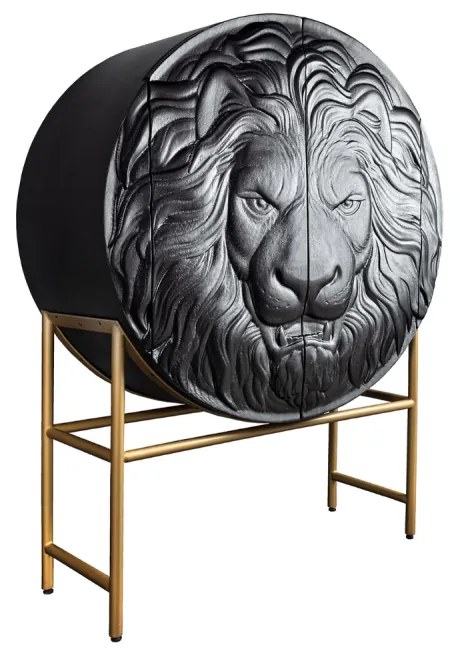 Massive home | Vysoká komoda Lion 160cm masiv mango black