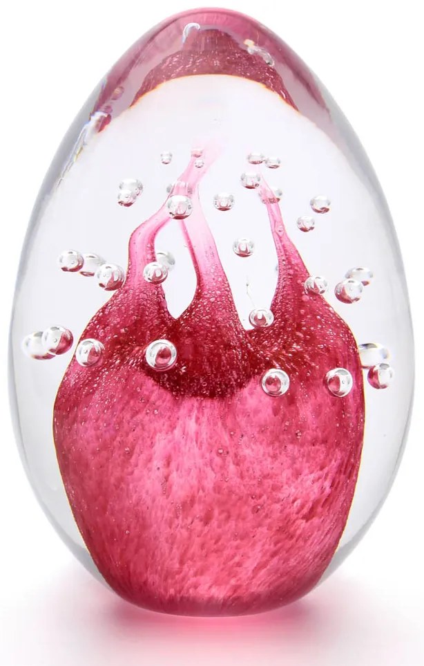 Skleněné těžítko - dekor 02, Růžová, 10 cm | České sklo od Artcristal Bohemia