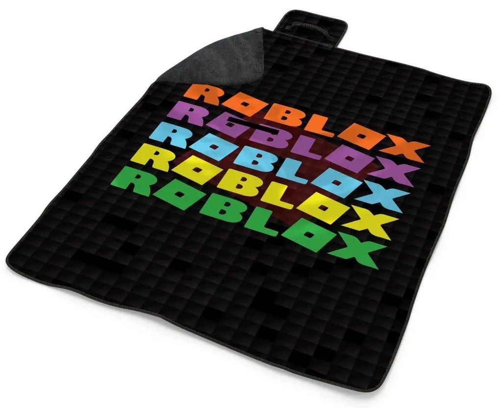 Sablio Plážová deka ROBLOX Barevný text: 200x140 cm