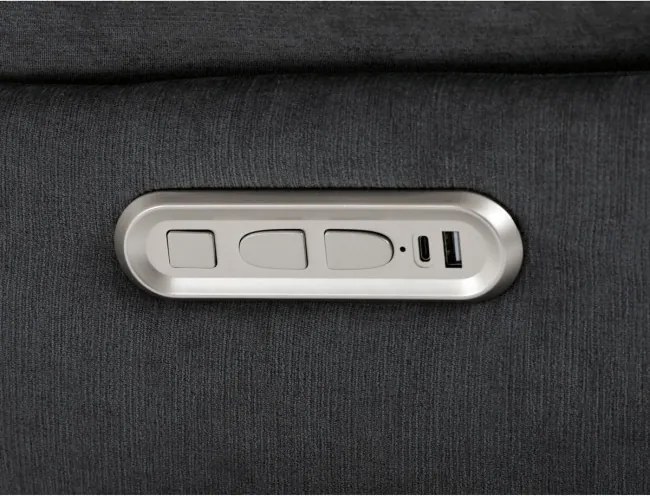 Polohovací křeslo šedé, elektrické TV-7089 GREY2