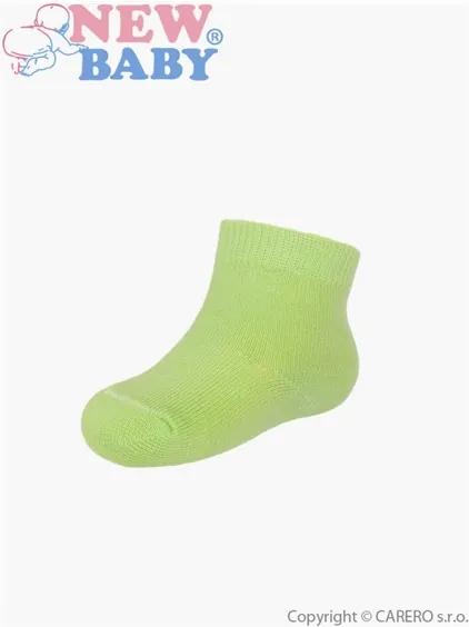 NEW BABY | New Baby | Kojenecké bavlněné ponožky New Baby zelené | Zelená | 56 (0-3m)