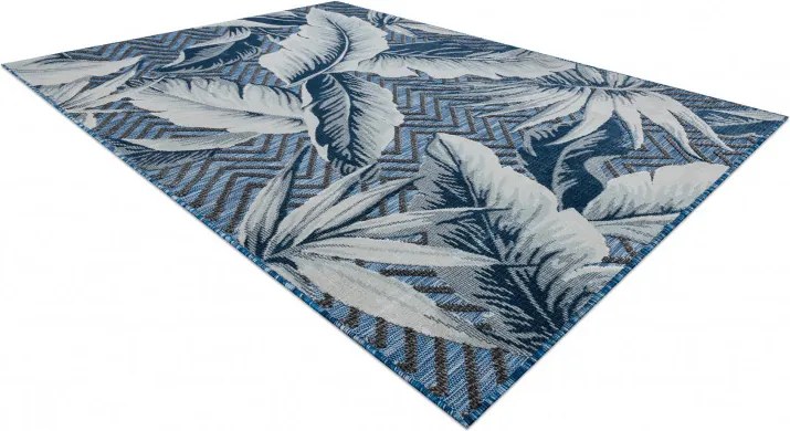 Kusový koberec Botanic 65242 Feathers navy – na von aj na doma, 117x170, modrá, chodba / predsieň, Dywany Łuszczów