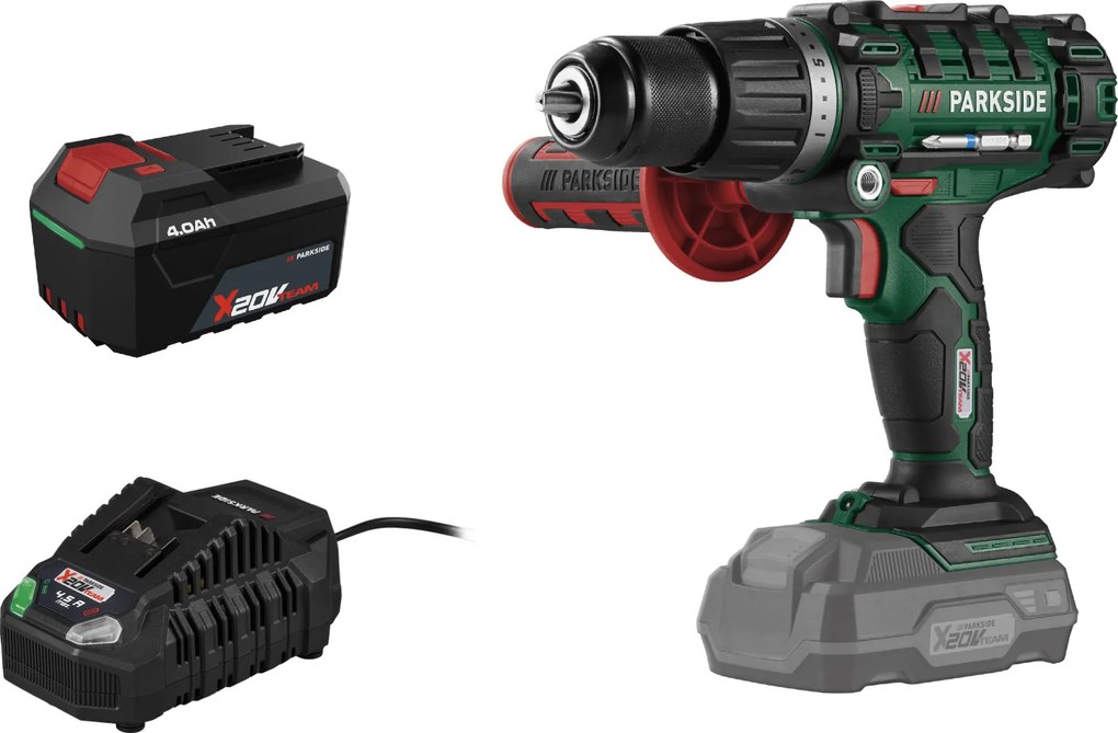 Parkside® Aku příklepová vrtačka Psbsa 20-Li E4, 4 Ah