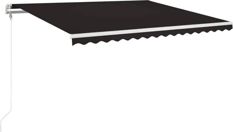 Automatická zatahovací markýza 450 x 350 cm antracitová 3069009