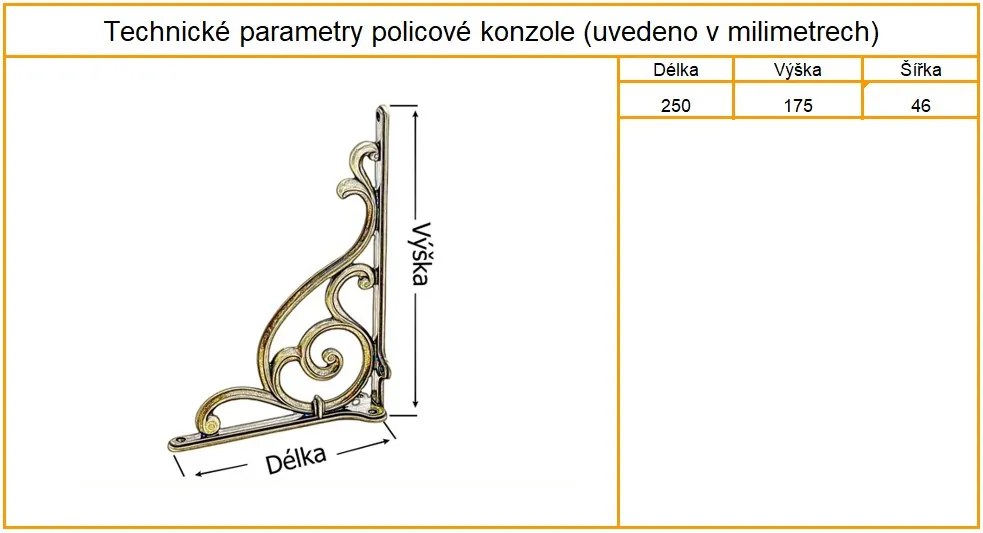 Giusti Policová konzole Pisa XL staromosaz