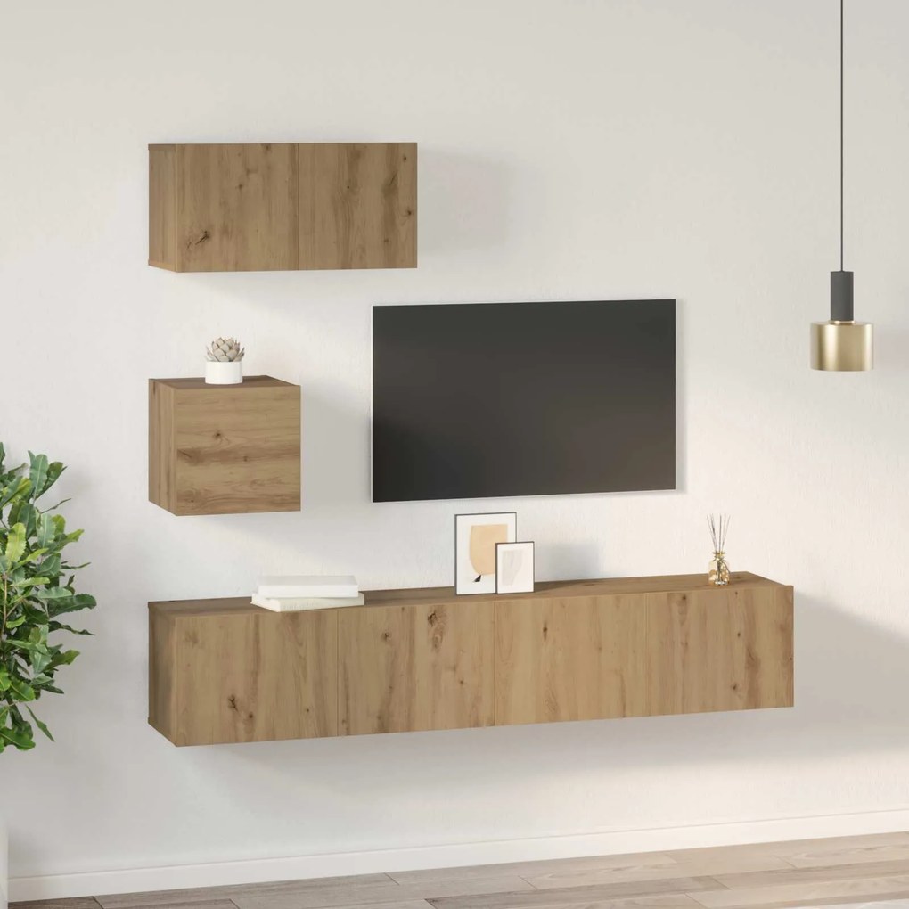 Sestava TV skříněk 3 ks Artisanový dub Kompozitní dřevo 3393140