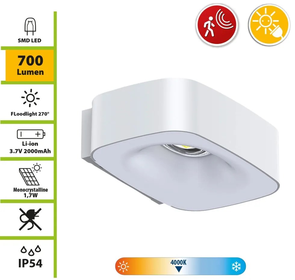 VELAMP LED solární světlo SL249 se senzorem
