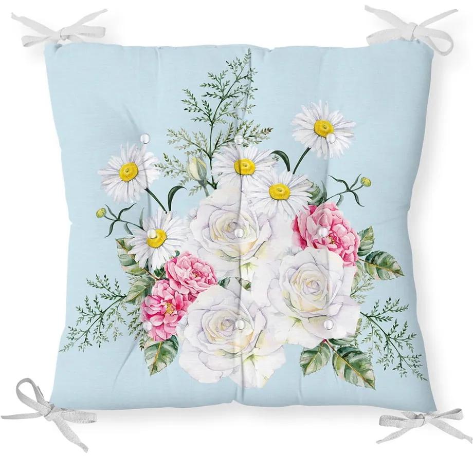 Podsedák s příměsí bavlny Minimalist Cushion Covers Spring Flowers, 40 x 40 cm