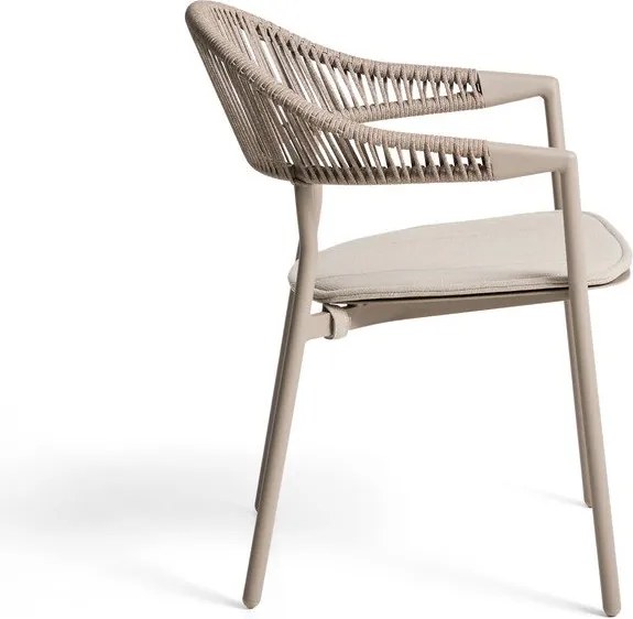 Taupe polstrovaná zahradní židle Alimia – Kave Home