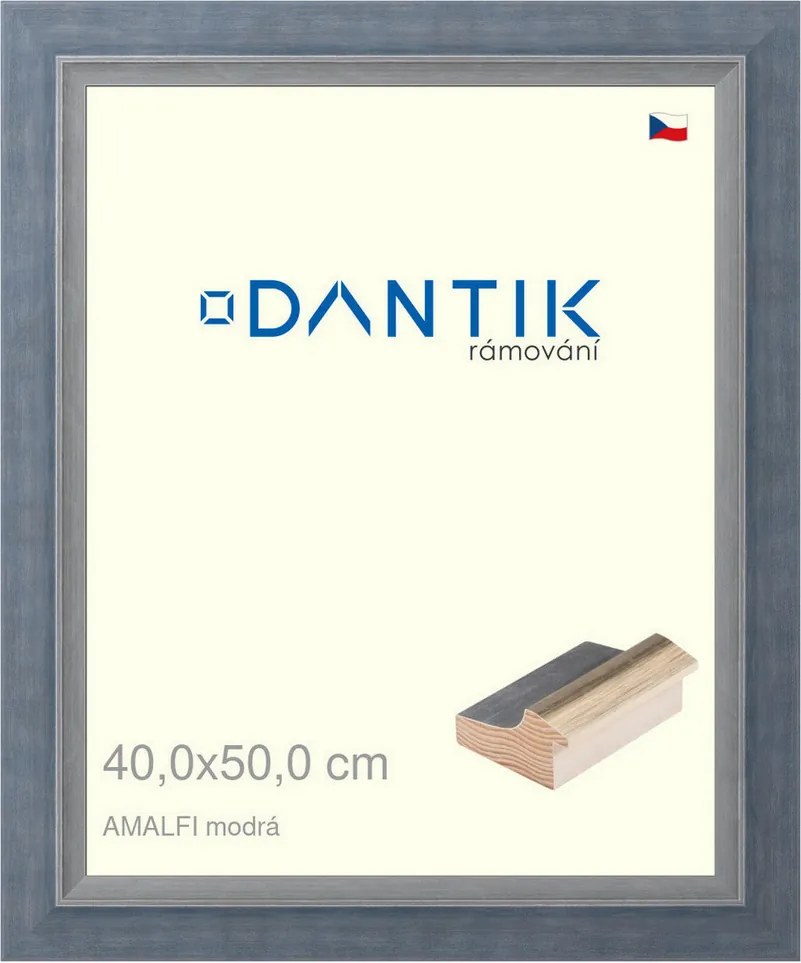 DANTIK rámeček 40x50 | AMALFI modrá (Plexi Čiré)