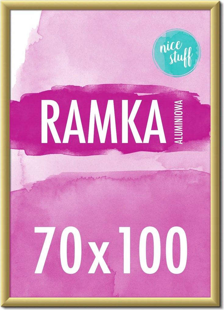 Rámeček B1 70x100 na fotografii Fotorámeček Zlatý rám 100x70 Hliníkový