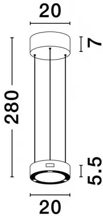LED stmívatelné bílé moderní svítidlo Afi 280