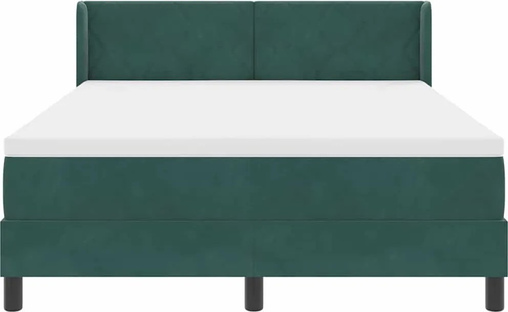 Postel s boxspringem s čelo Tmavě zelená 200 x 160 cm samet 3341531