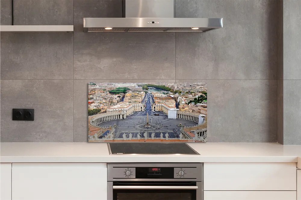 Skleněný panel Rome Vatican square panorama 100x50 cm