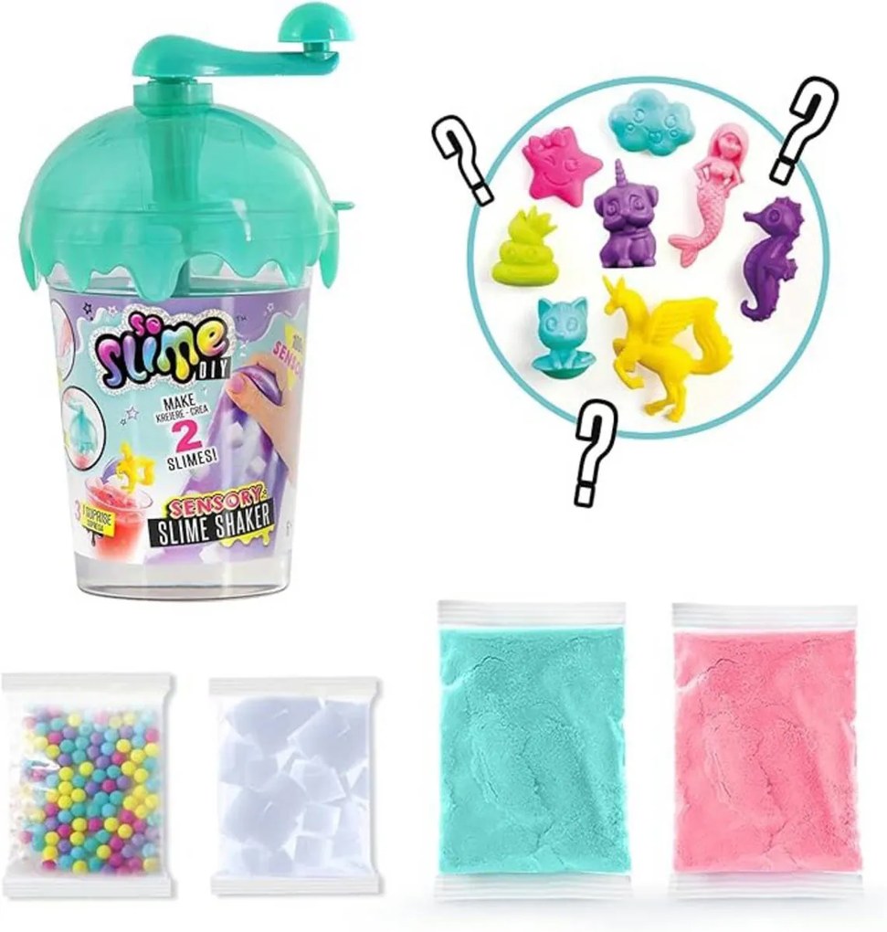 EP Line So Slime Shaker kelímek kreativní set výroba slizu se třpytkami 3 barvy ssc243