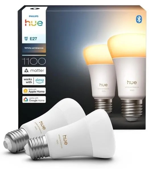 SADA 2x LED Stmív. žárovka Philips Hue WHITE AMBIANCE E27/8,1W/230V 1000-20000K