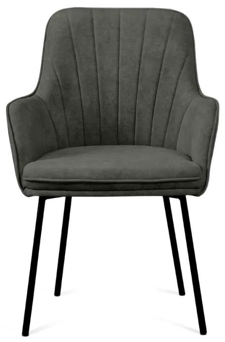 DOLMAR SEDAČKY Jídelní židle - KR-8, různé tkaniny a barvy na výběr Čalounění: šedá (Uttario Velvet 2975)