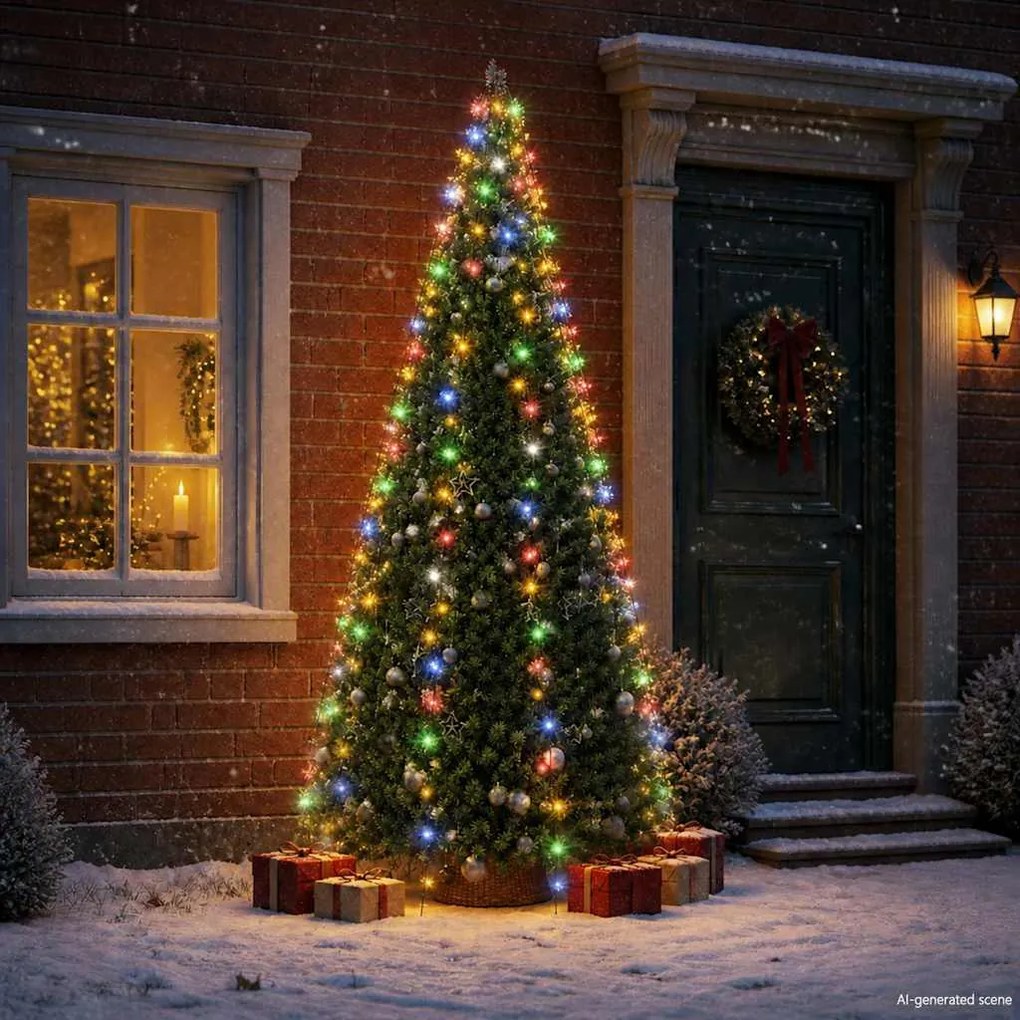 Světelná síť na vánoční stromek 250 barevných LED diod 250 cm 328887