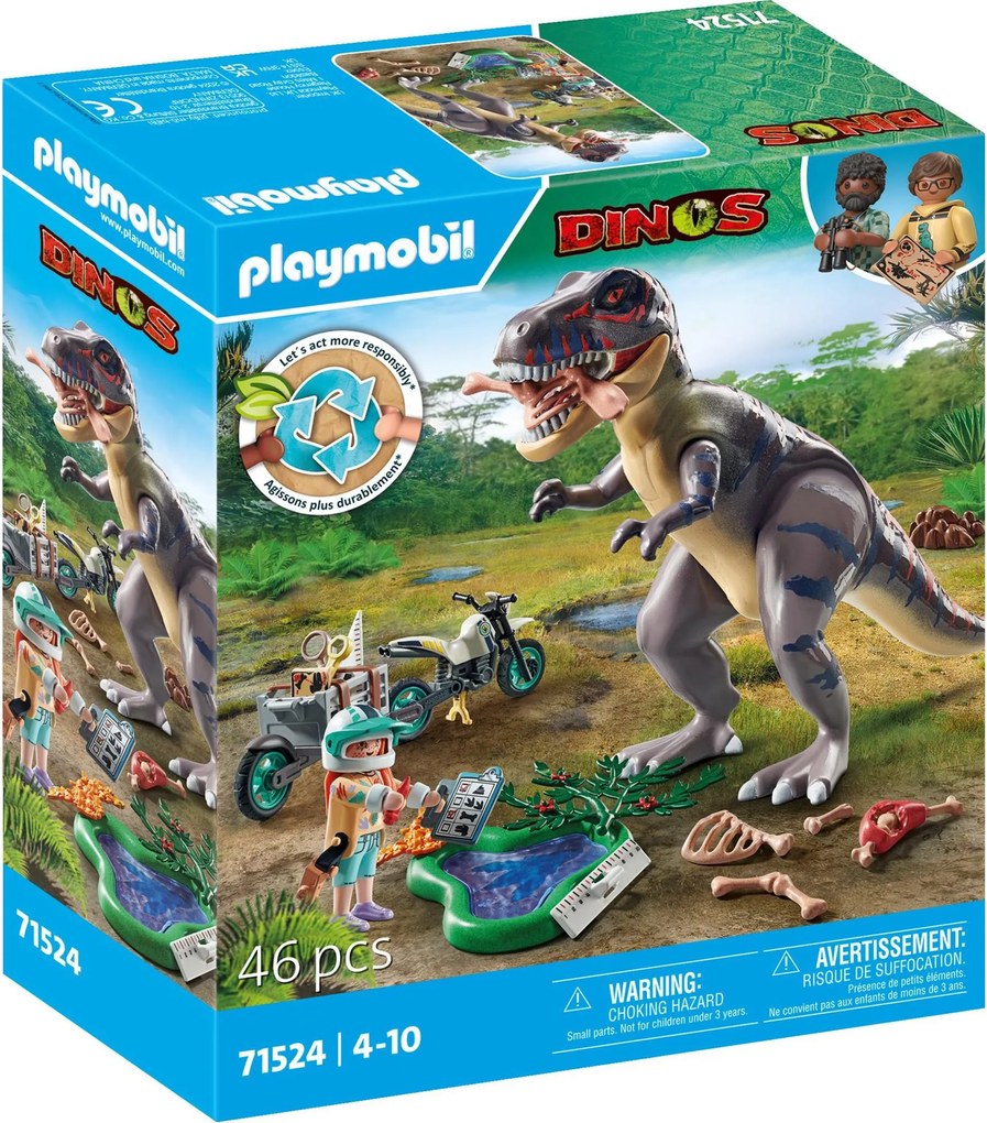 Set figurek a příslušenství playmobil 71524 hledání stop t-rexe