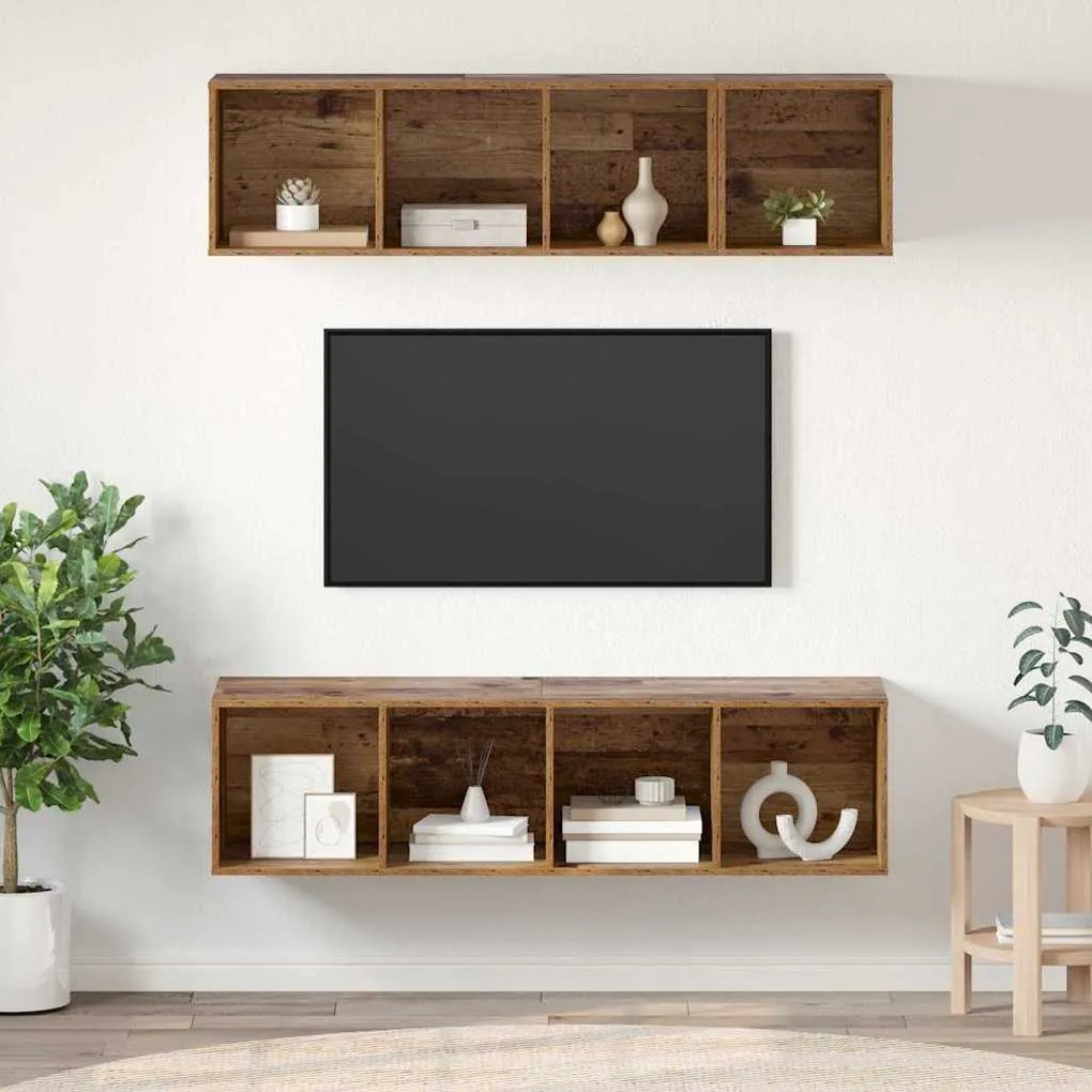 Sestava TV skříněk 3 ks Staré dřevo Kompozitní dřevo 3393411
