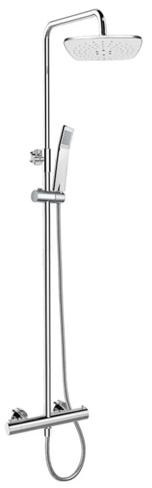 Mereo - Sprchový set s termostatem, 23x23 cm, 1 proud, chrom CB60104TSB