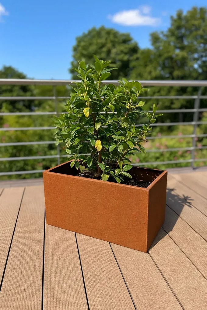 Truhlík MAXI, corten, šířka 60 cm, hnědý