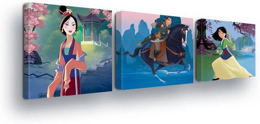 GLIX Obraz na plátně - Disney Princesses Story 3 x 25x25 cm