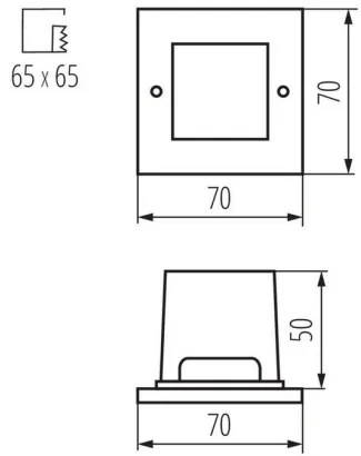 Vestavné LED svítidlo Kanlux TAXI SMD L C/M-NW 4000K neutrální bílá 26461