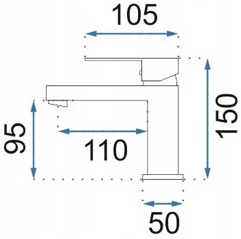 Rea Fenix - umyvadlová baterie, černá, REA-B7894