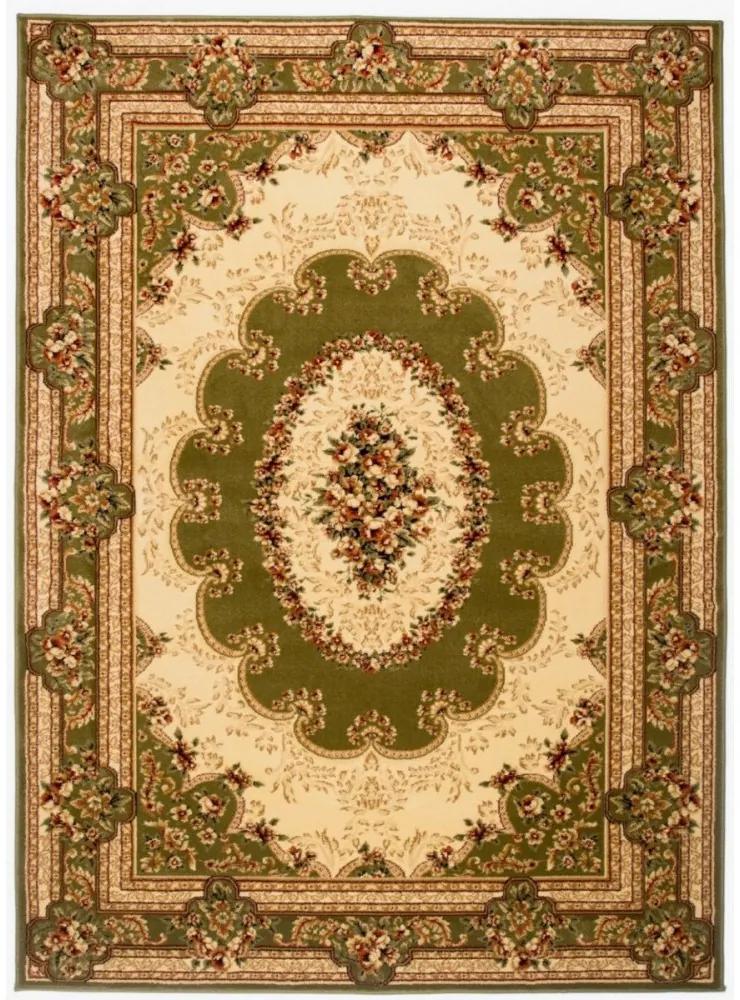 Kusový koberec klasický vzor zelený, Velikosti 70x140cm