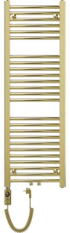 Mexen Ares, elektrické topné těleso 1200x400 mm + topná tyč 300 W, zlatá lesklá, W102-1200-400-2300-50