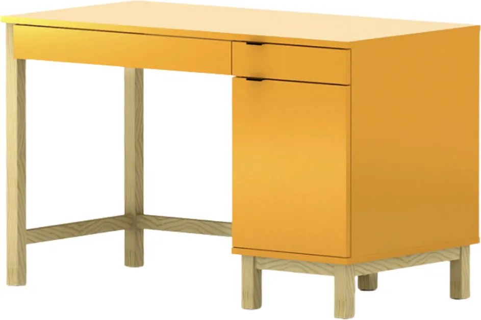 Dětský psací stůl MODEL se šuplíky a skříňkou Zvolte barvu: Světle modrá s bílým úchytem, Zvolte rozměr: 120x60 cm, Zvolte stranu: Pravá