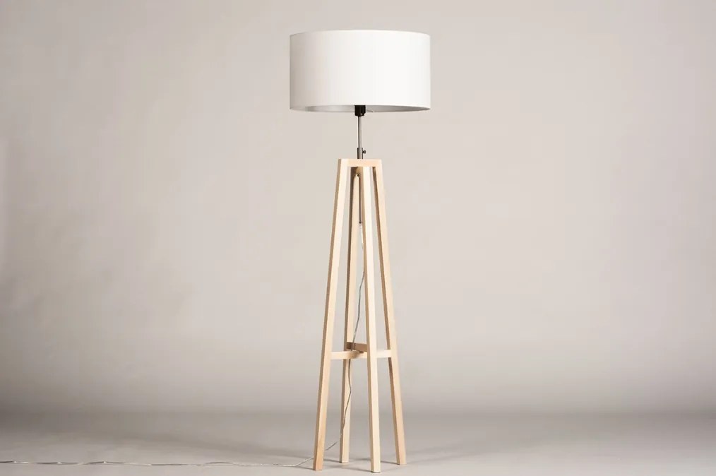 Stojací designová lampa Paola Bianco Maison and Natur Wood