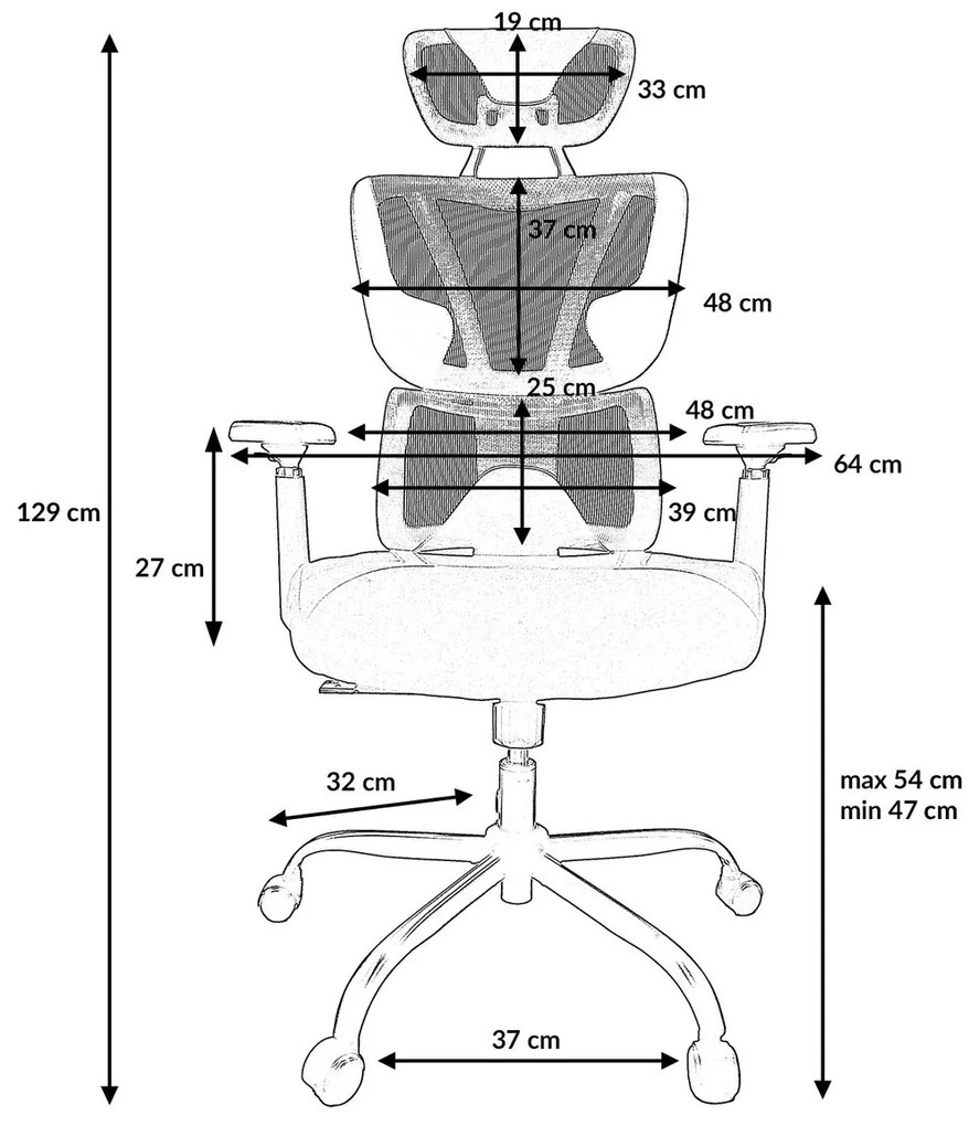 Herní židle KG101 černá
