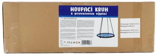 Teddies Houpací kruh modrý 80 cm provazová výplň